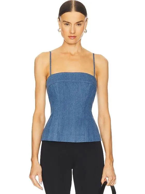 LOVERS AND FRIENDS Simone Top - Denim Blue