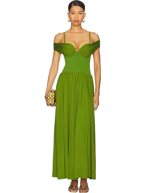 Simkhai Amarantha Off-shoulder Dress - Kiwi