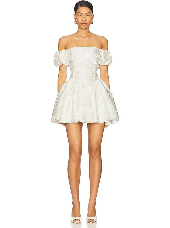 RUNAWAY THE LABEL Elodie Mini Dress - Ivory