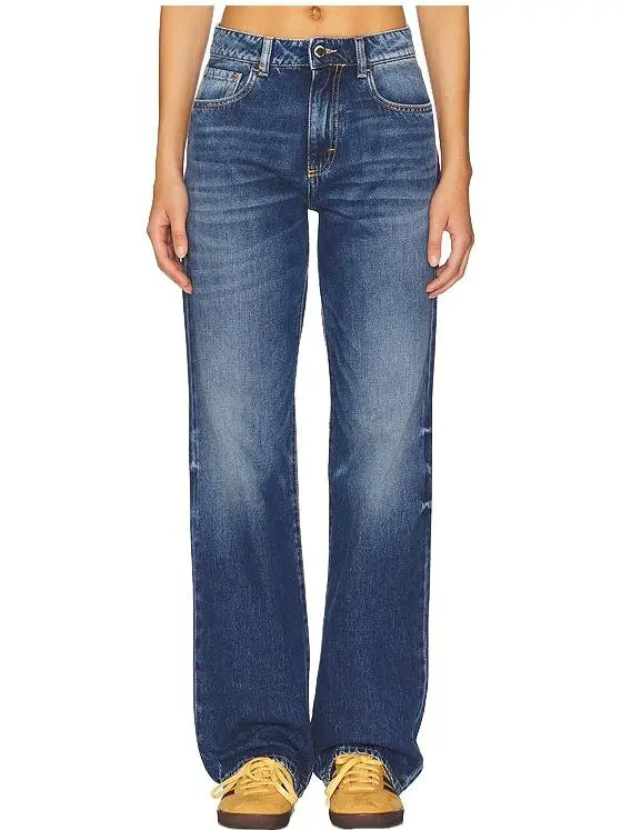 ICON DENIM LA Iris Wide Leg Jeans - Deep Blue