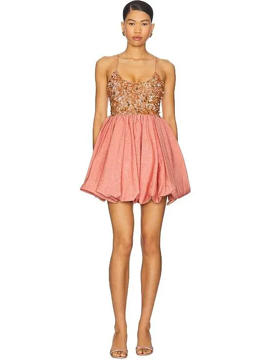 Alice + Olivia Nessa Mini Dress - Dusty Rose
