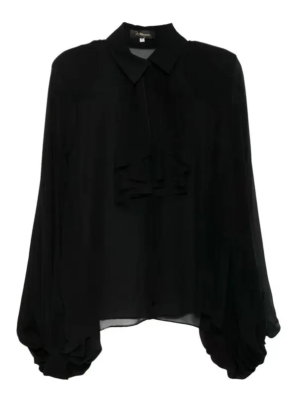 M.MARQUISE Scarf Blouse - Black