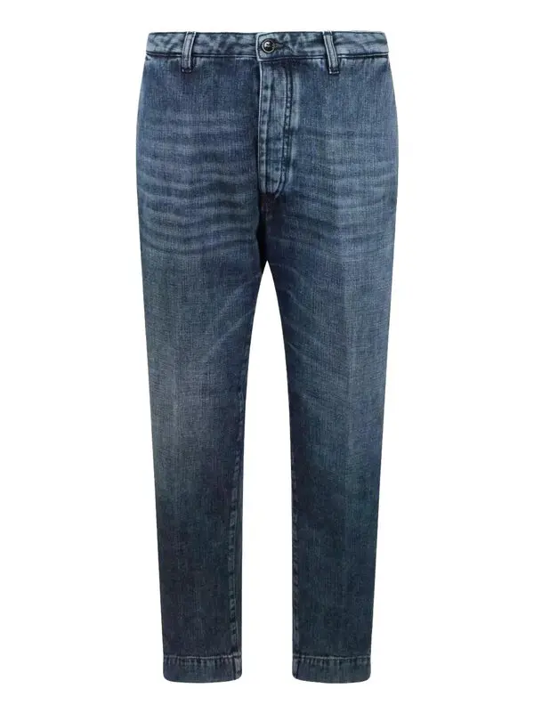 NINE:INTHE:MORNING Cotton Tapered Leg Jeans - Blue