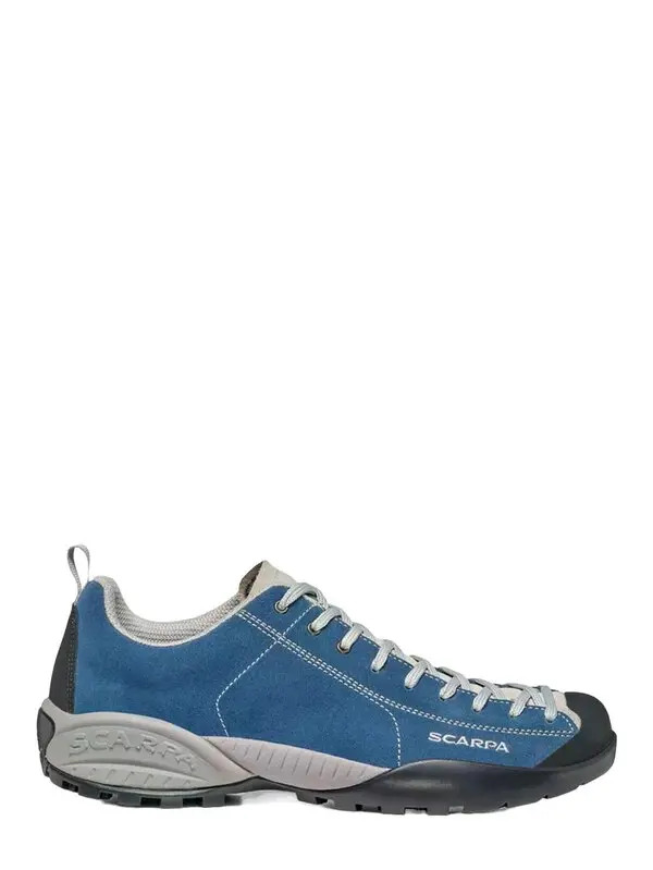 SCARPA Logo-print Suede Trainers - Blue