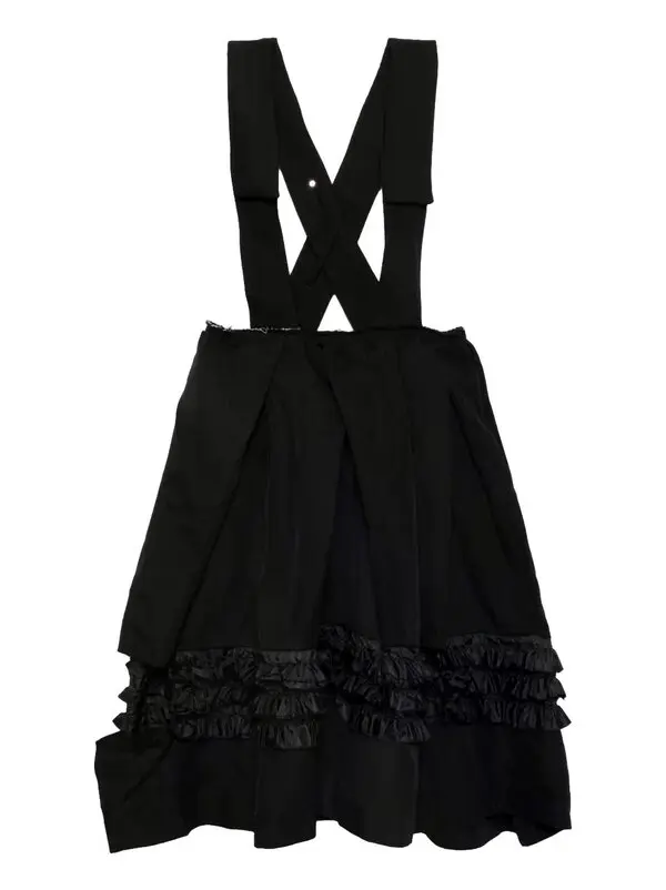BLACK COMME DES GARÇONS Taffeta Frill Pinafore - Black