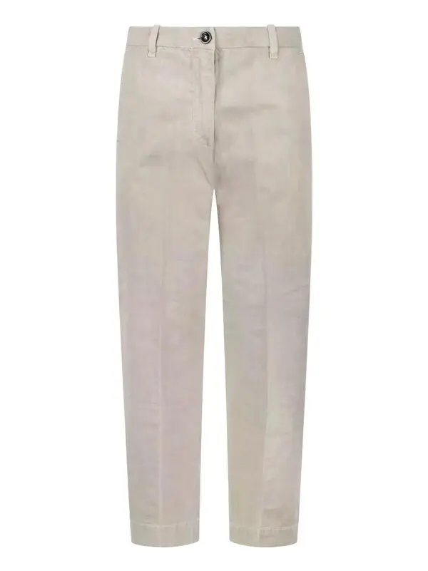 NINE:INTHE:MORNING Cotton Trousers - Neutrals