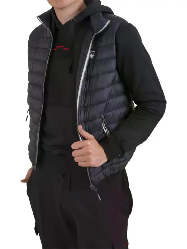 PODHIO Logo-patch Padded Gilet - Grey