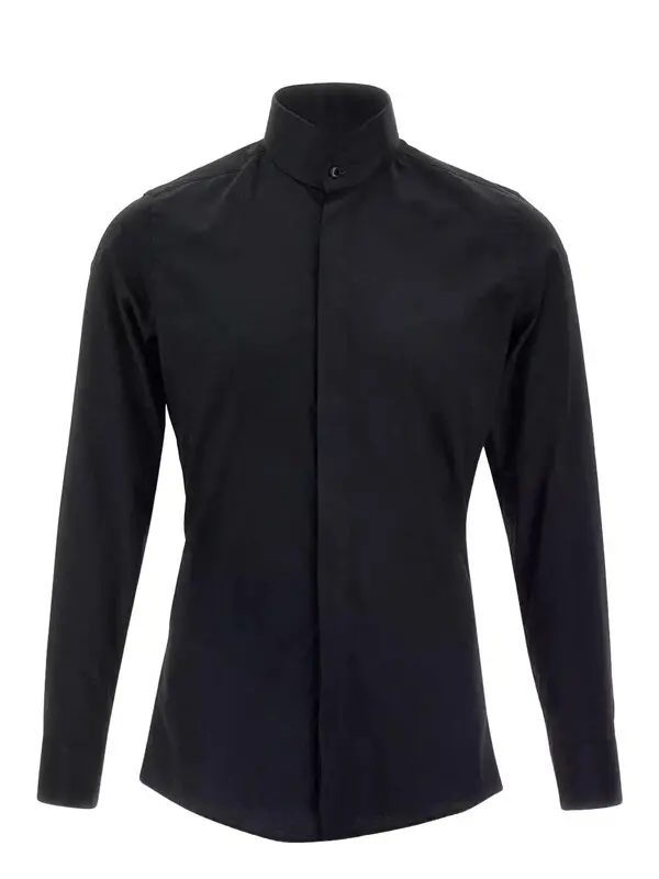 CARLO PIGNATELLI Cotton Shirt - Black