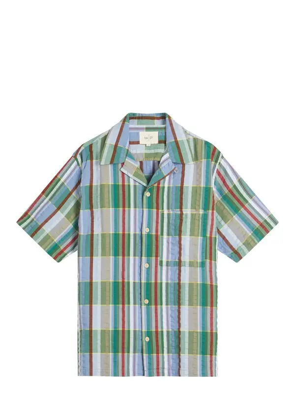 Folk Relaxed Soft Collar Vacation Shirt - Multicolour Check