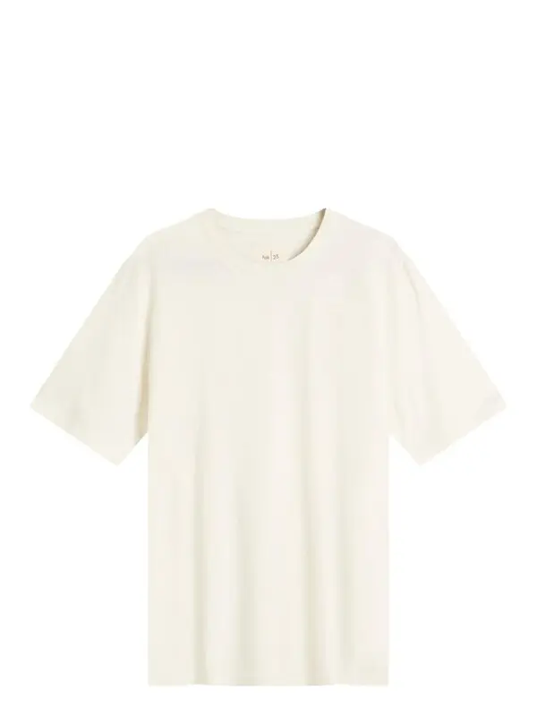 Folk Contrast Sleeve T-shirt - Ecru
