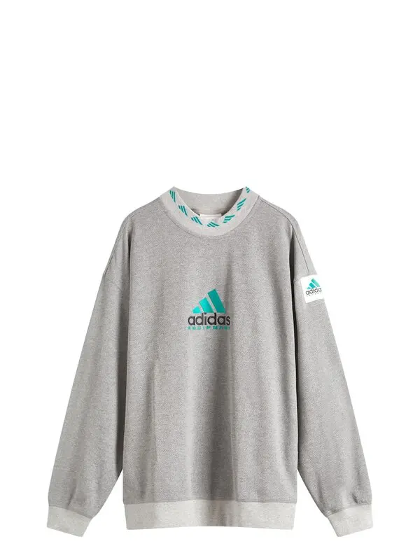 Adidas Eqt Reflective Crewneck Sweatshirt - Medium Grey Heather