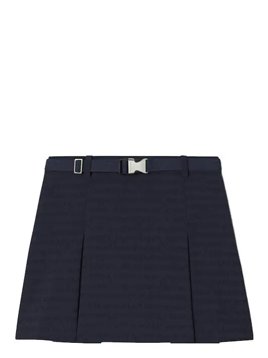 Tory Burch Jacquard A-line Skirt - Deep Navy