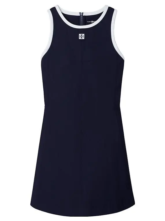 Tory Burch Jersey Racerback Tennis Dress - Deep Navy/snow White
