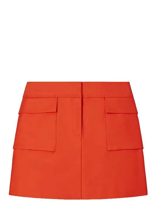 Tory Burch Cotton Mini Skirt - Blazing Red