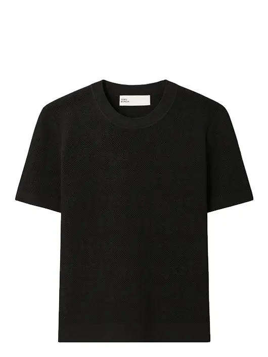 Tory Burch T Monogram Jacquard Sweater - Black