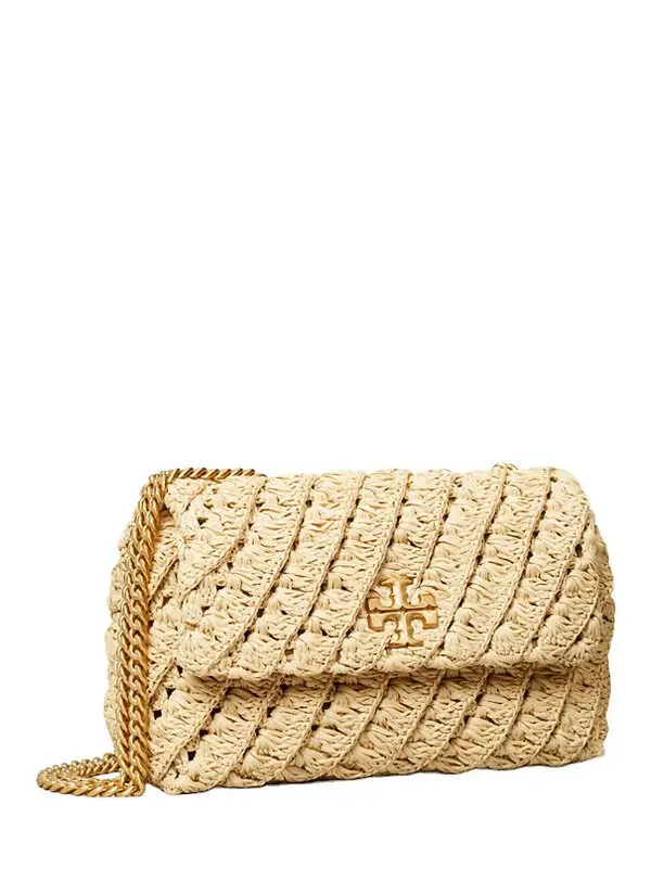 Tory Burch Small Kira Woven Shoulder Bag - Natural