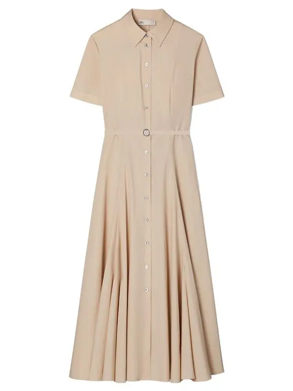 Tory Burch Cotton Shirtdress - Pale Sand