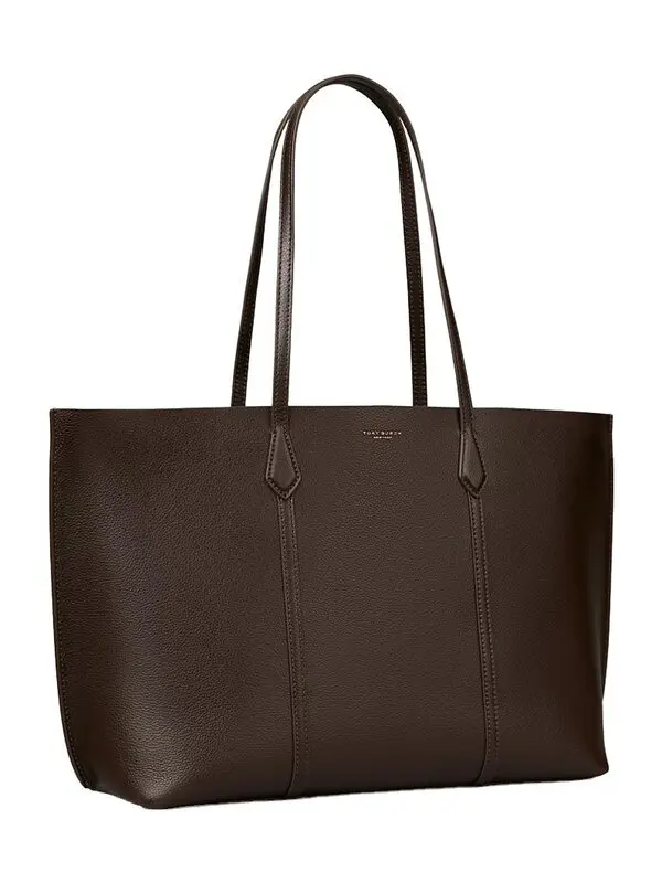 Tory Burch Pebbled Leather Tote - Deep Brown