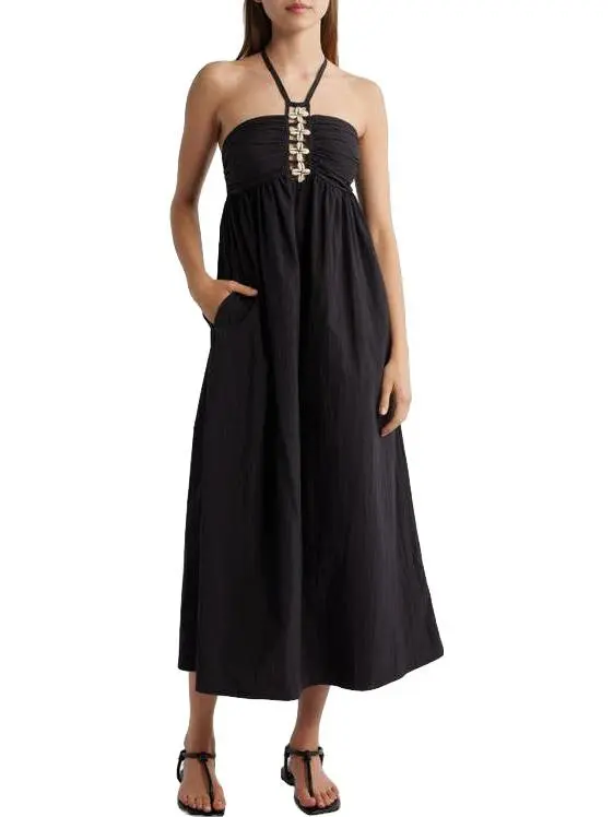 Rails Palazzo Halter Midi Dress - Black