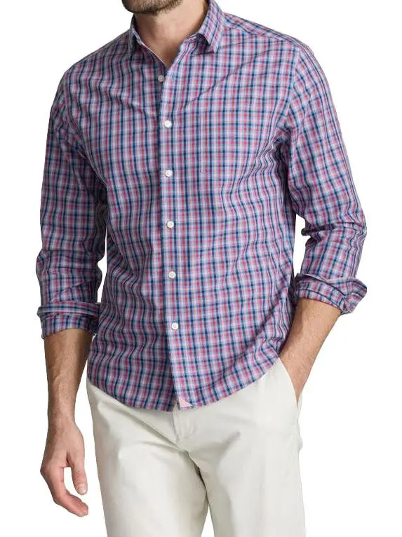 UNTUCKIT Royston Wrinkle Free Cotton Button-up Shirt - Plum