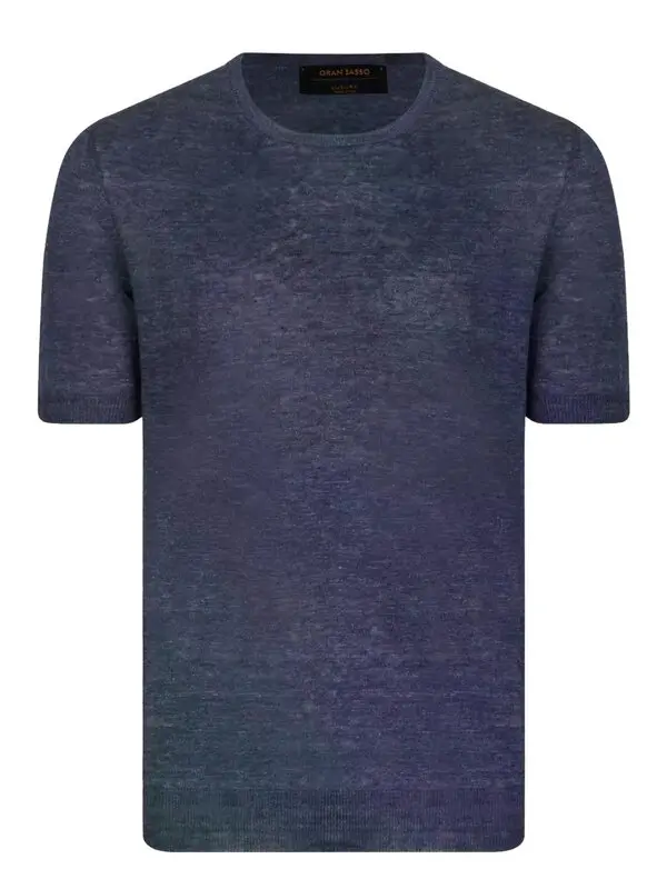 GRAN SASSO Linen T-shirt - Blue