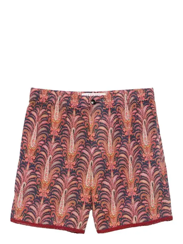 Valentino Garavani Voyage Imaginaire-print Shorts - Blue