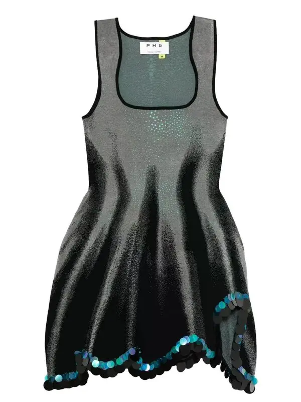 Ph5 Alyssa Wavy Tank Dress - Black