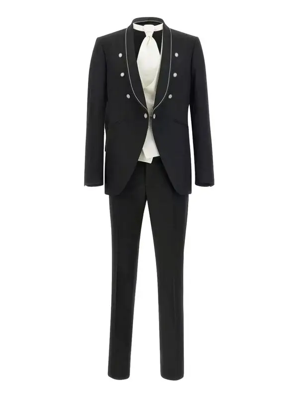 CARLO PIGNATELLI Four-piece Ceremony Suit - Black