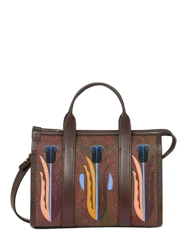 Etro Embroidered Tote Bag - Brown