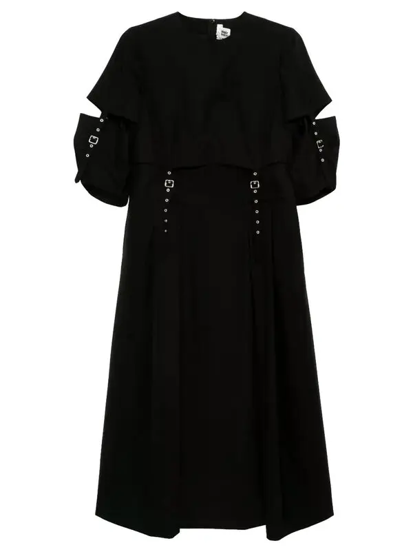 Noir Kei Ninomiya Slashed-sleeves Dress - Black