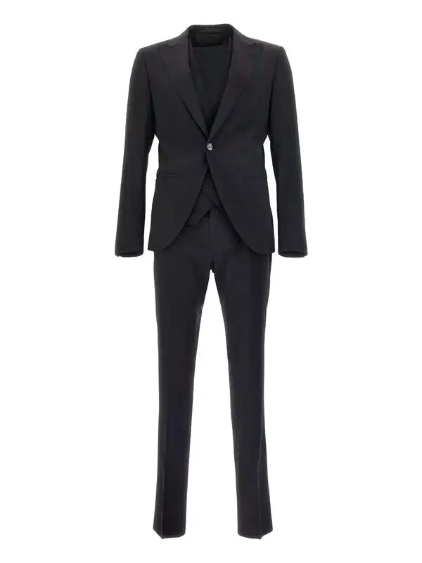 Corneliani Single-breasted Suit - Black