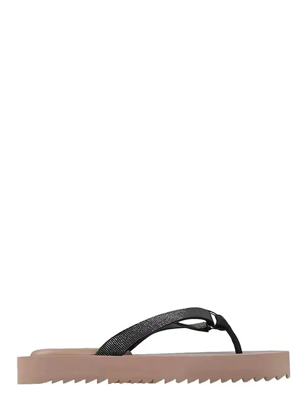 Brunello Cucinelli Monili-chain Flip Flops - Brown