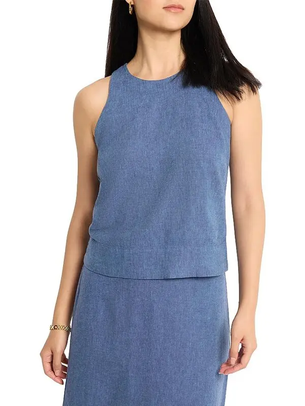 NIC+ZOE Rumba Linen Tank - Blue Mix