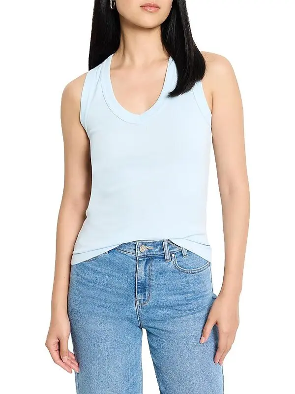 NIC+ZOE V-neck Tank Top - Pale Sky