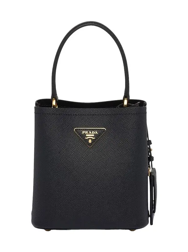 Prada Panier Small Saffiano Leather Bag - Black