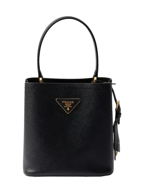 Prada Panier Small Saffiano Leather Bag - Black