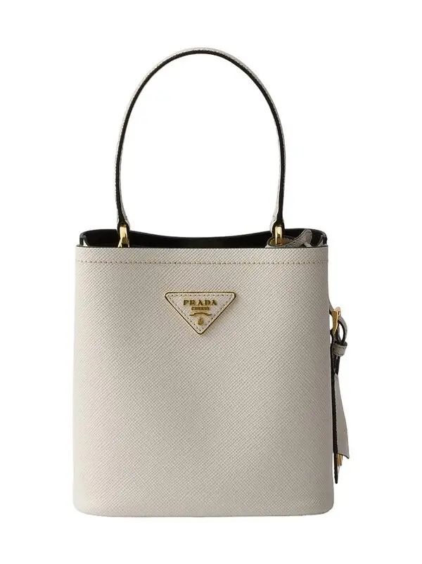 Prada Panier Small Saffiano Leather Bag - Neutral