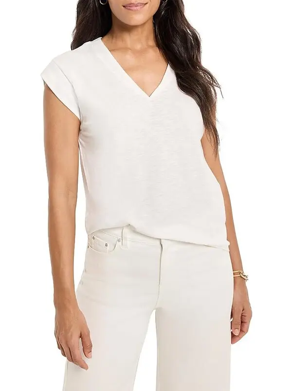 NIC+ZOE V-neck Tank Top - Paper White