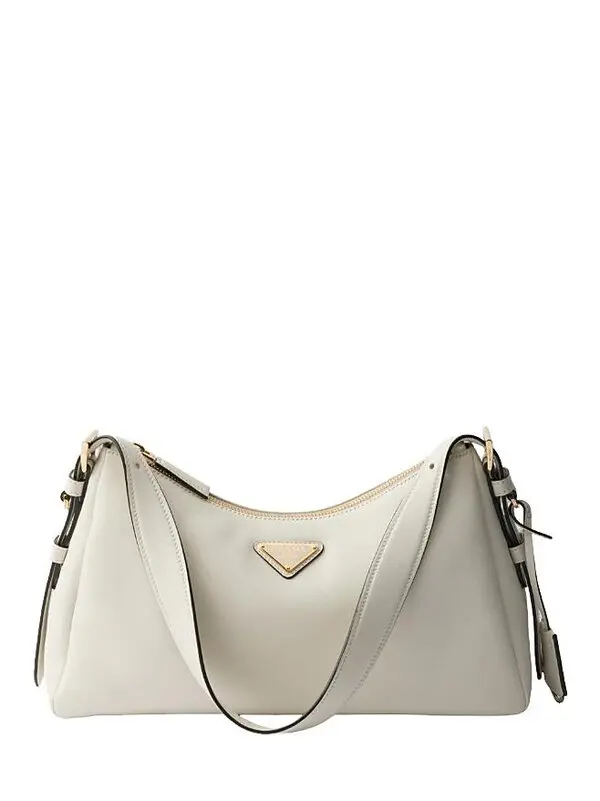 Prada Aimee Medium Leather Shoulder Bag - White