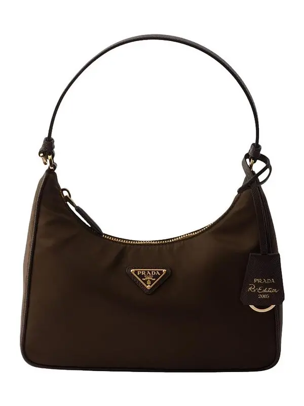 Prada Re-edition 2005 Re-nylon And Saffiano Mini Bag - Dark Brown