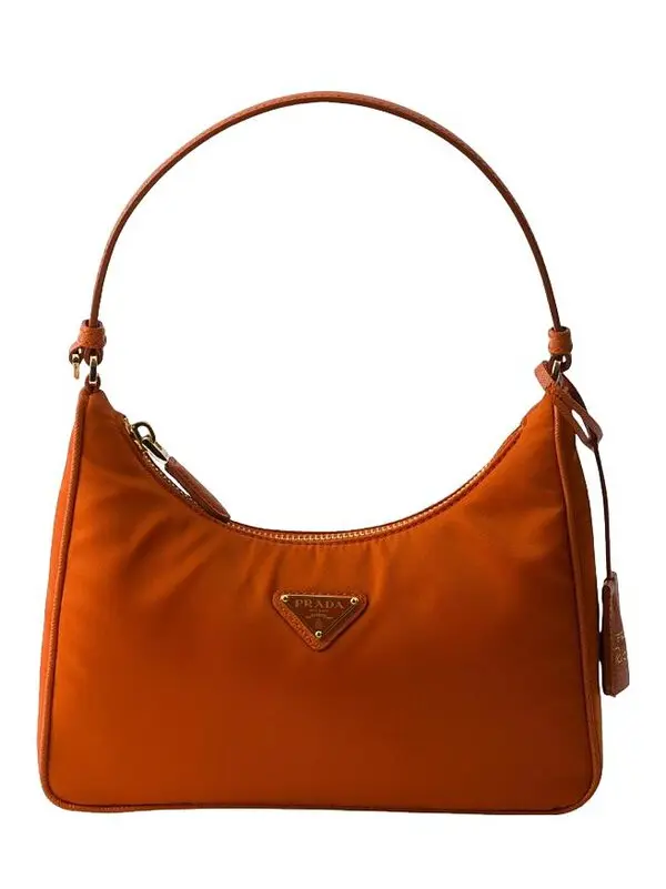 Prada Re-edition 2005 Re-nylon And Saffiano Mini Bag - Dark Orange