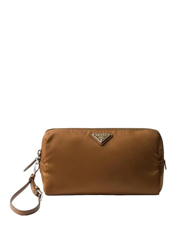Prada Medium Re-nylon Pouch - Brown