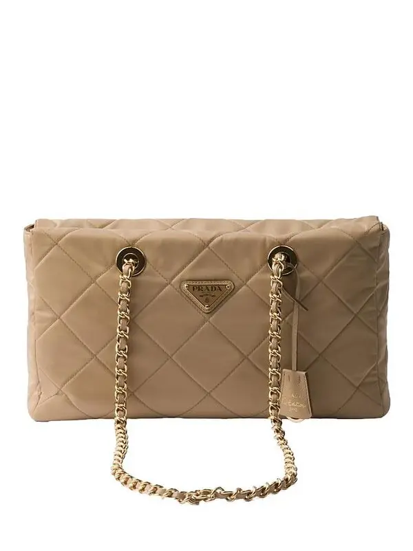 Prada Re-edition 1995 Chaîne Medium Re-nylon Bag - Brown