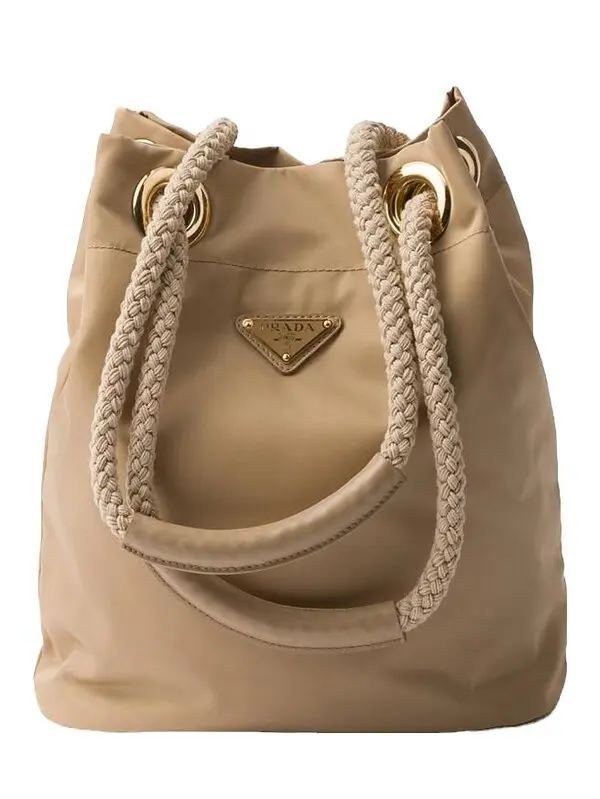 Prada Re-nylon Small Bucket Bag - Brown
