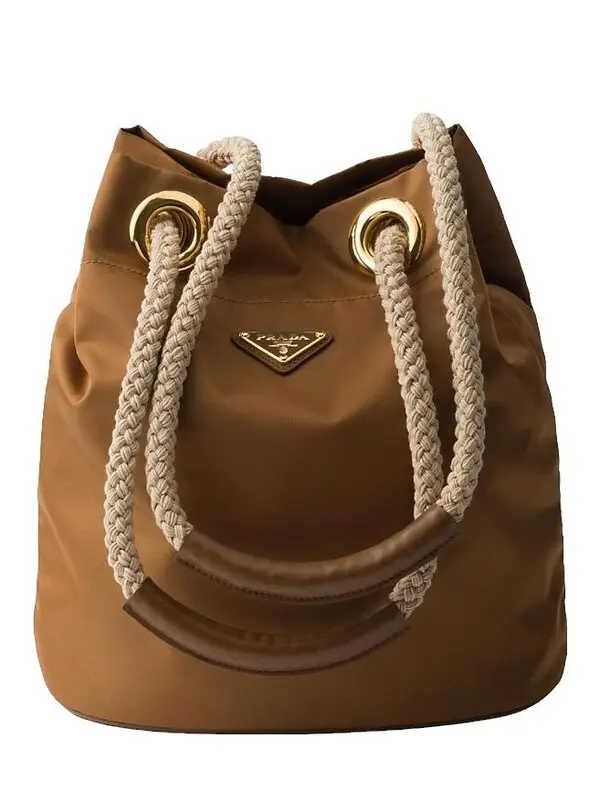 Prada Re-nylon Small Bucket Bag - Dark Brown
