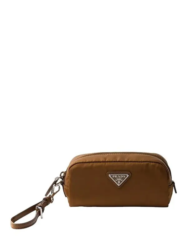 Prada Mini Re-nylon Pouch - Brown