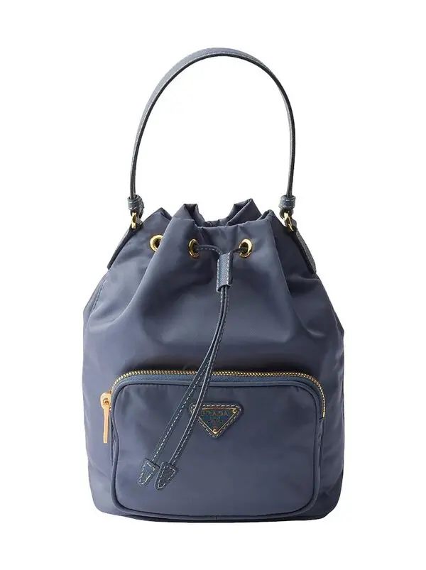 Prada Duet Re-nylon Bucket Bag - Blue