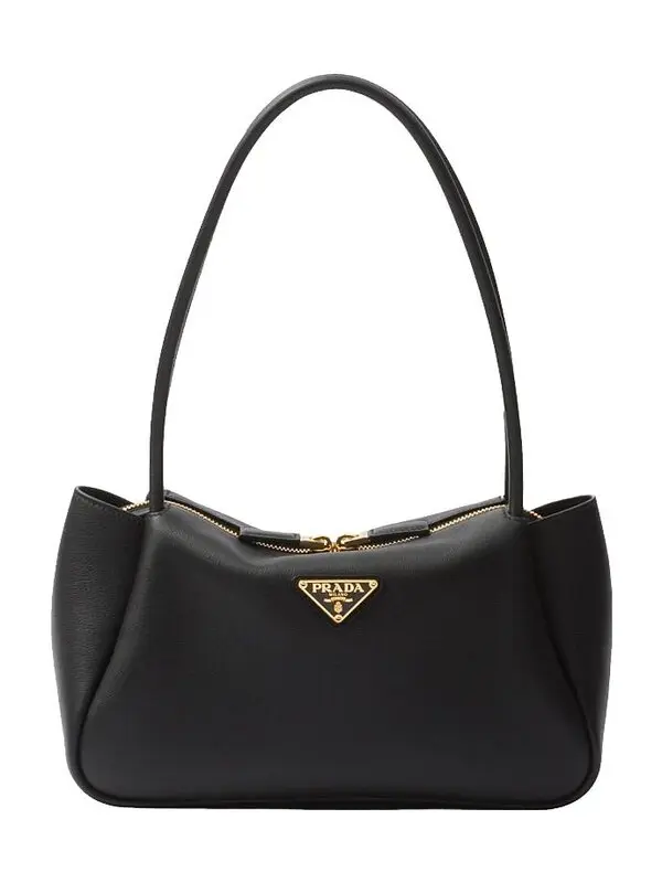 Prada Darling Medium Leather Shoulder Bag - Black