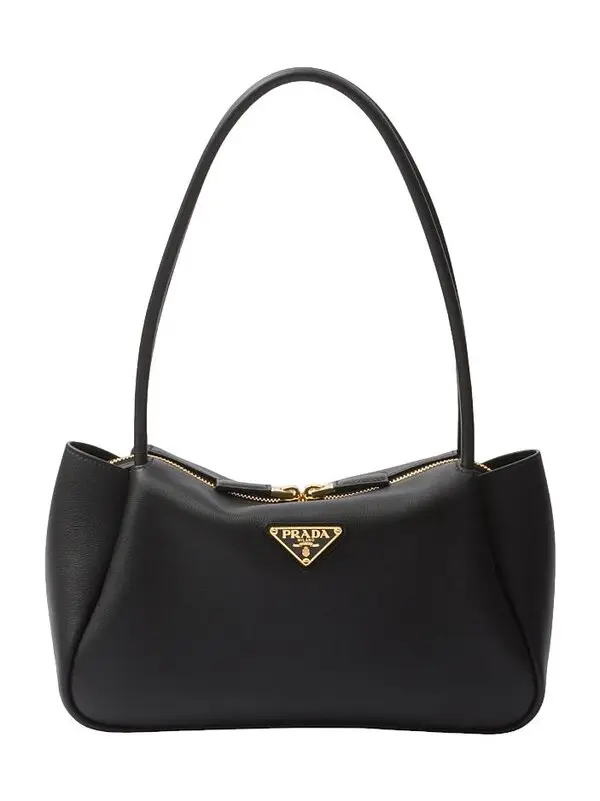 Prada Darling Medium Leather Shoulder Bag - Black