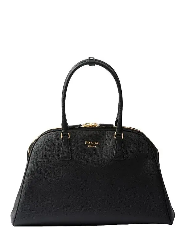 Prada Large Saffiano Leather Handbag - Black